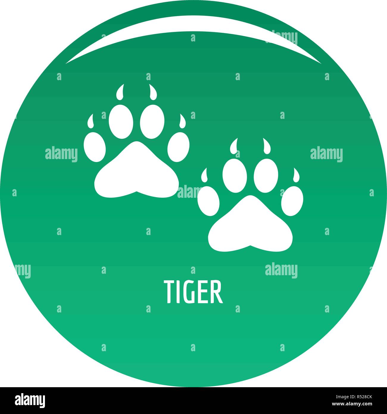 Tiger step icon. Simple illustration of tiger step vector icon for any ...