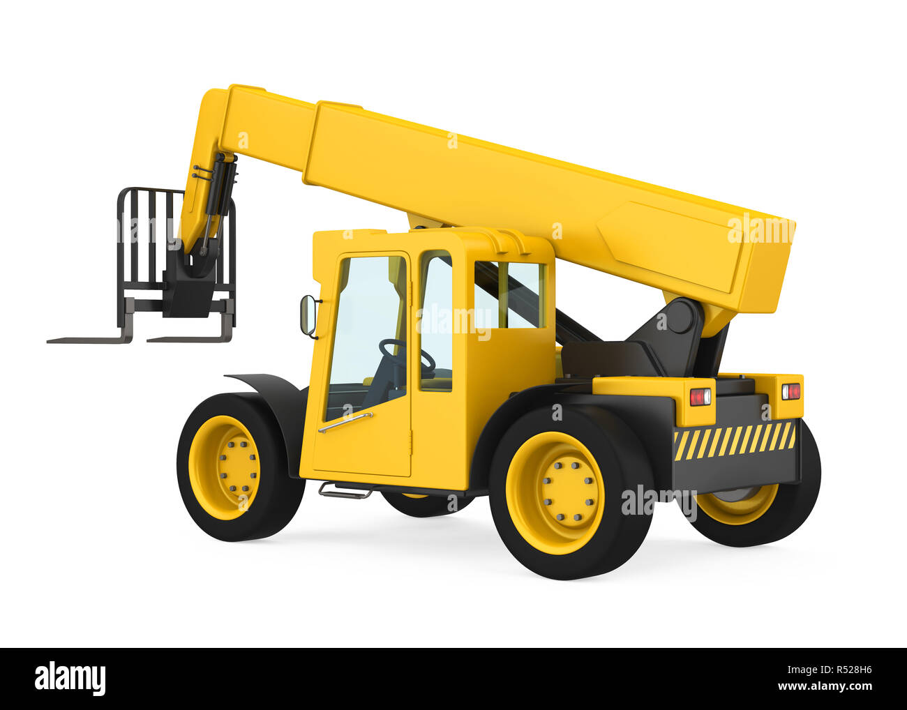 Telescopic Handler Isolated Stock Photo - Alamy