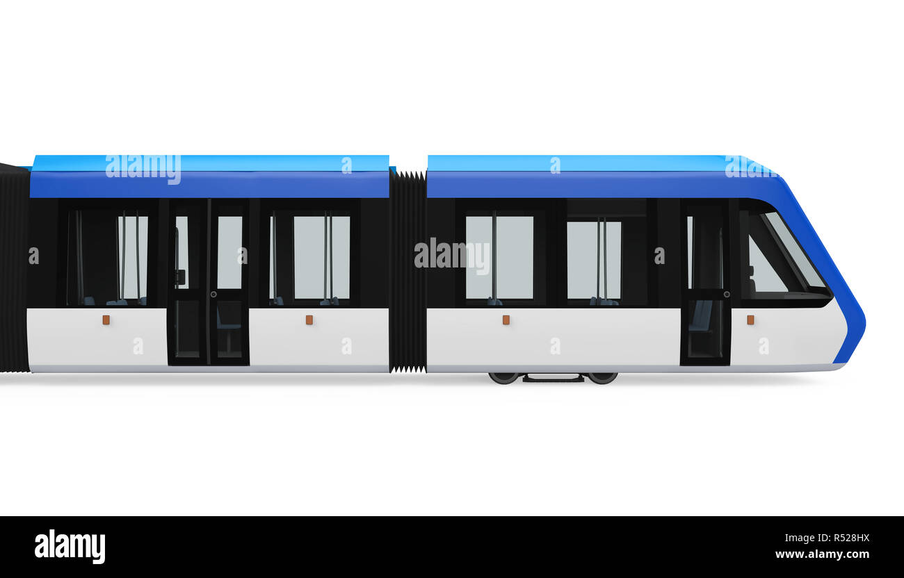 Modern Tram Isolated Stock Photo - Alamy