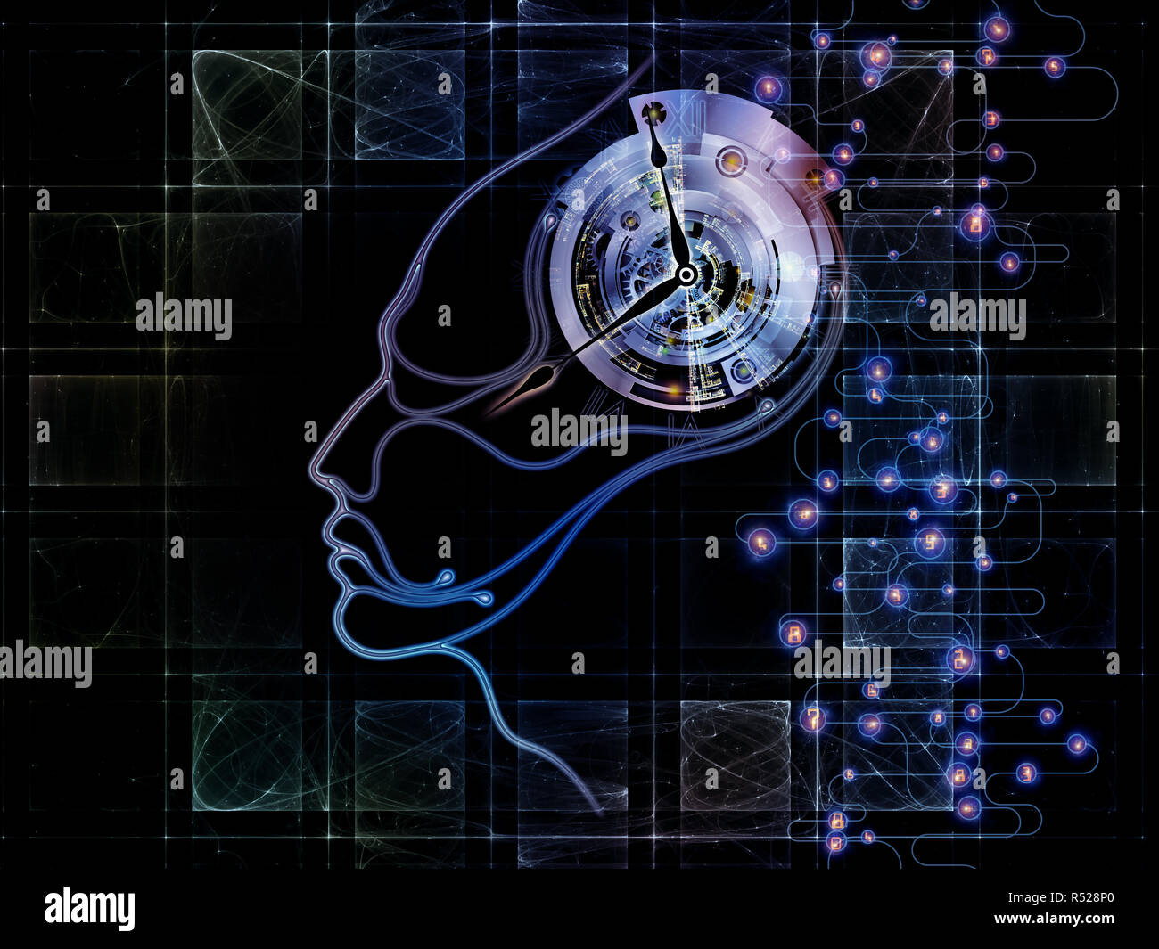 Digital Life of Machine Consciousness Stock Photo - Alamy