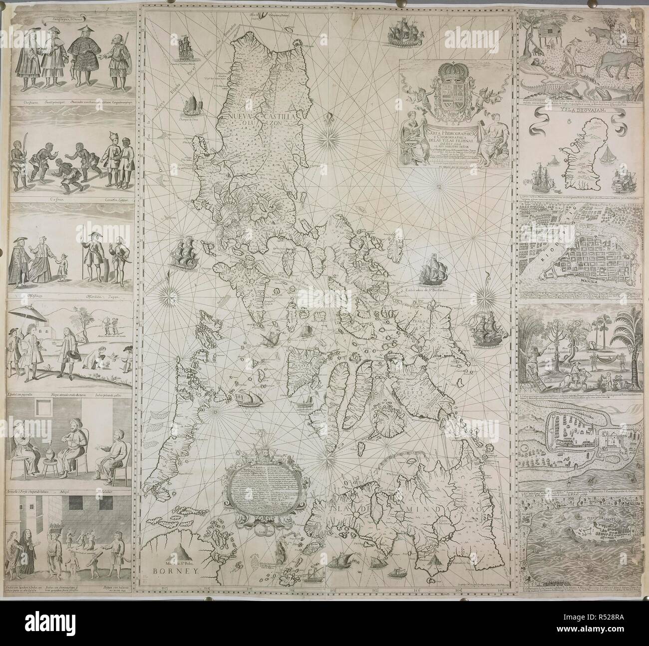 A map of the Philippines. Carta Hydrographica, y Chorographica delas Yslas Filipinas. Dedicada ...