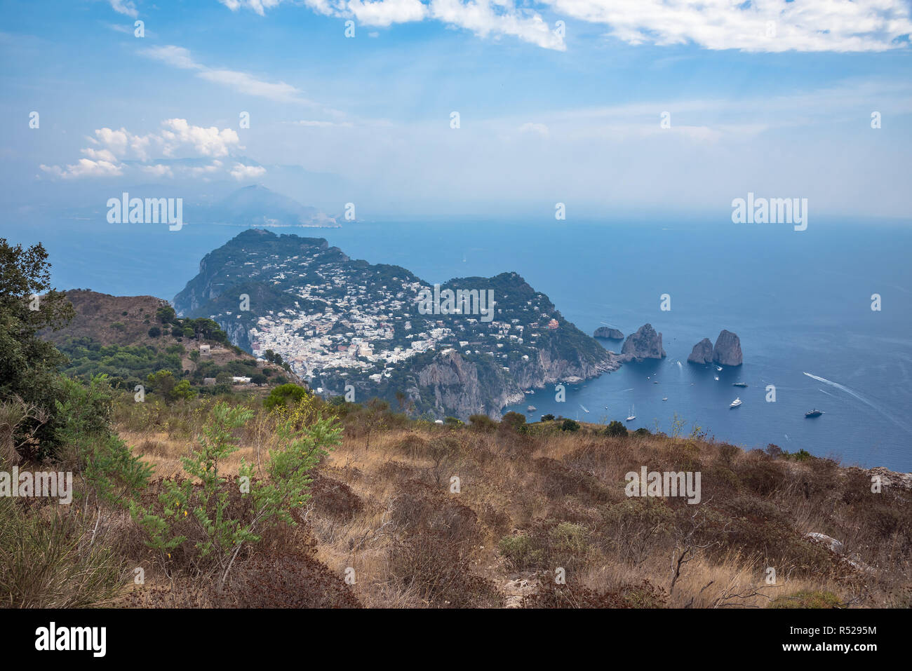 view of capri island from monte solaro Stock Photo - Alamy