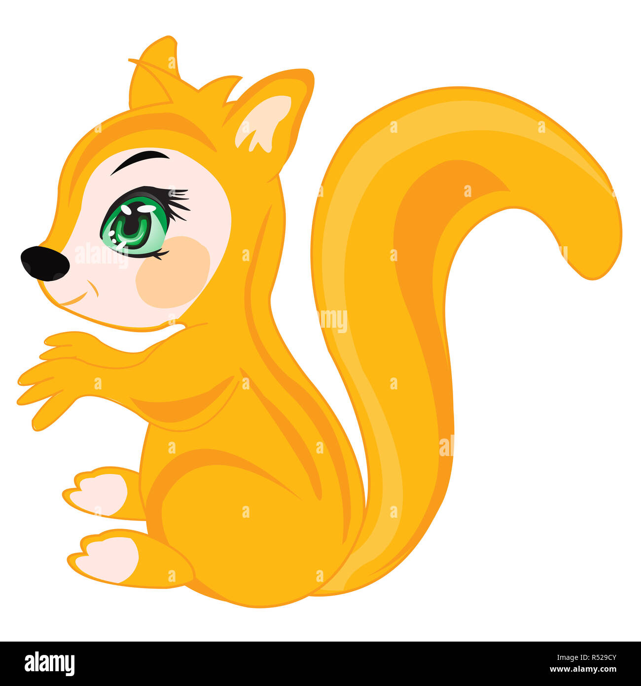 Cartoon of the chipmunk on white Stock Photo - Alamy