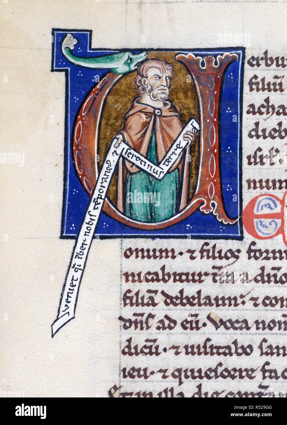 Prophet Hosea with scroll. Bible. N. France; 13th century. (Detail ...