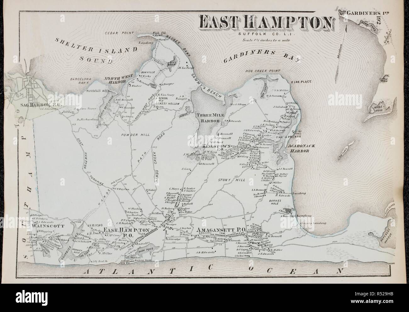 Map of new hampton hi-res stock photography and images - Alamy