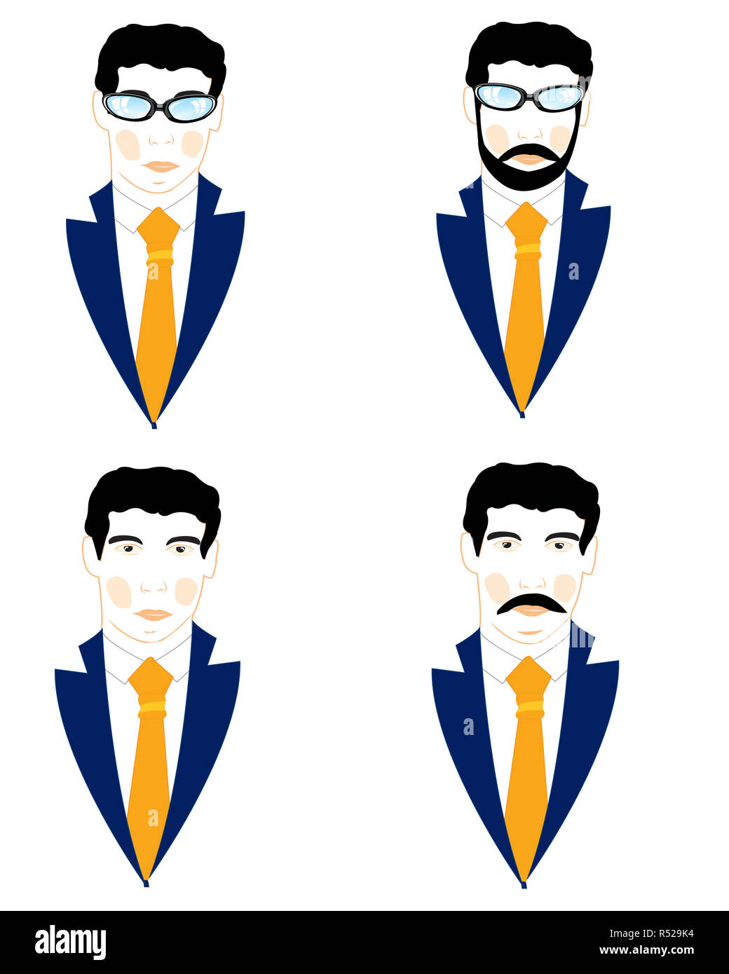Set of the icons men Stock Photo - Alamy