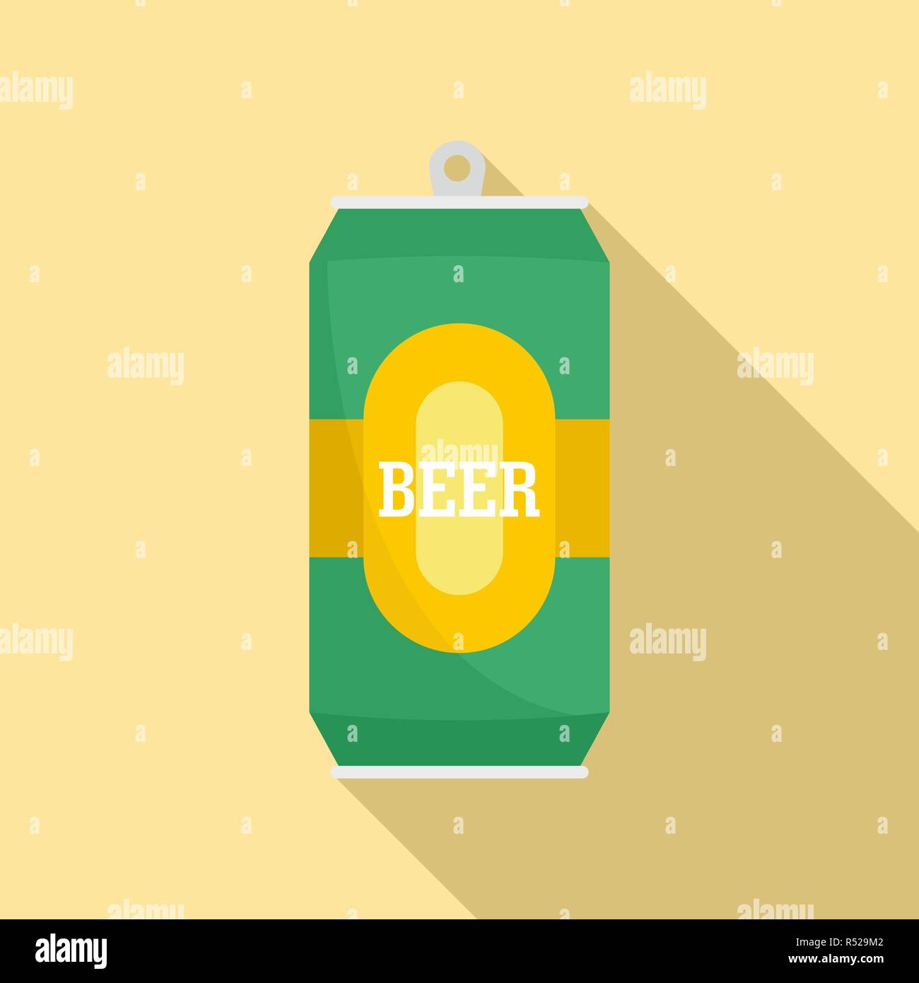 Can of fresh beer icon. Flat illustration of can of fresh beer vector ...