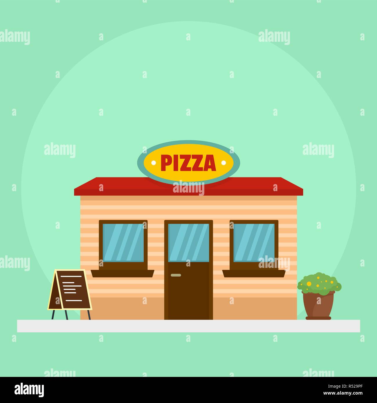 Cartoon Pizza Parlor