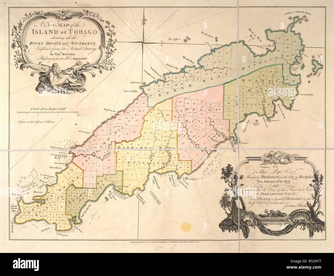 Tobago. A New Map of the Island of Tobago ... Engraved fro. London : J ...