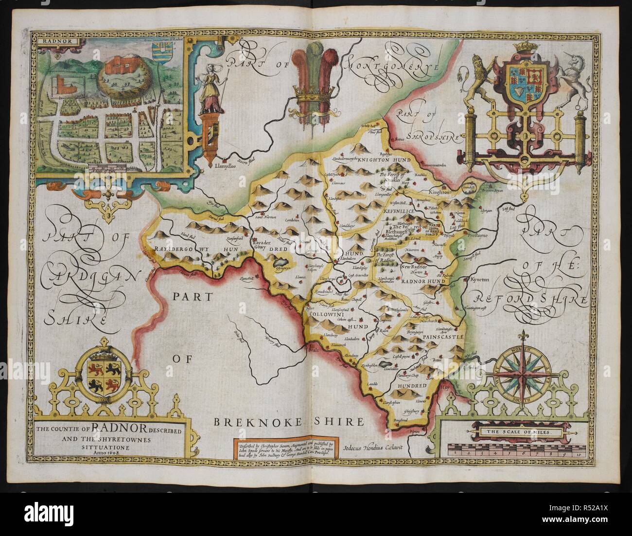 Radnorshire map hi-res stock photography and images - Alamy