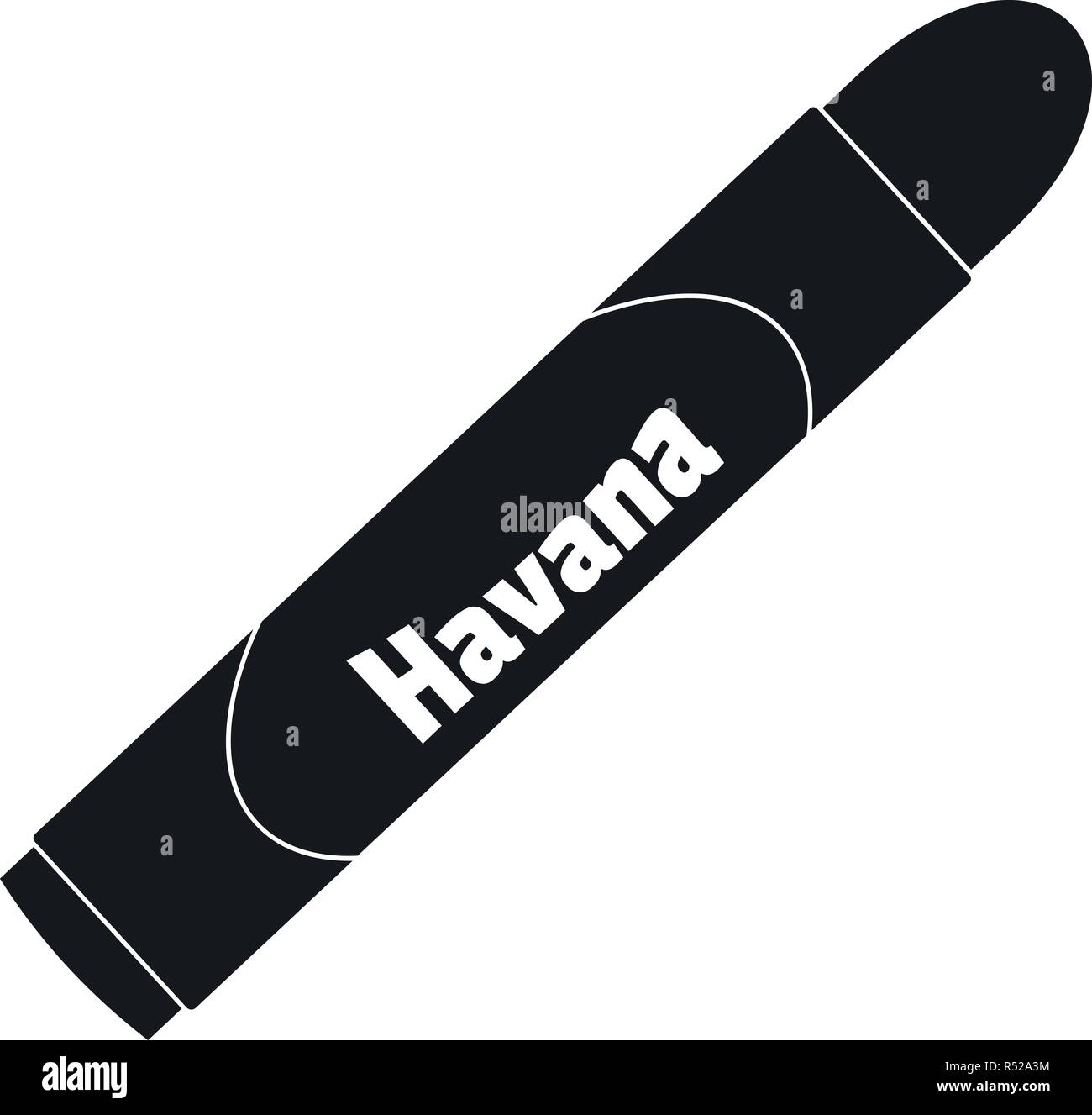 Havan cigar icon. Simple illustration of havan cigar vector icon for ...