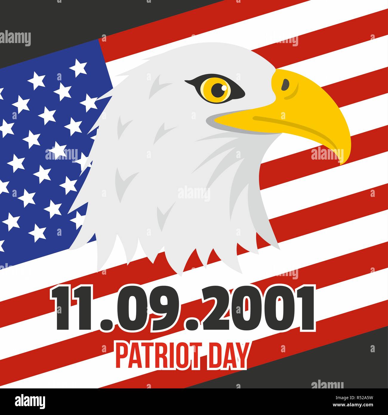 Patriot day of usa background. Flat illustration of patriot day of usa ...