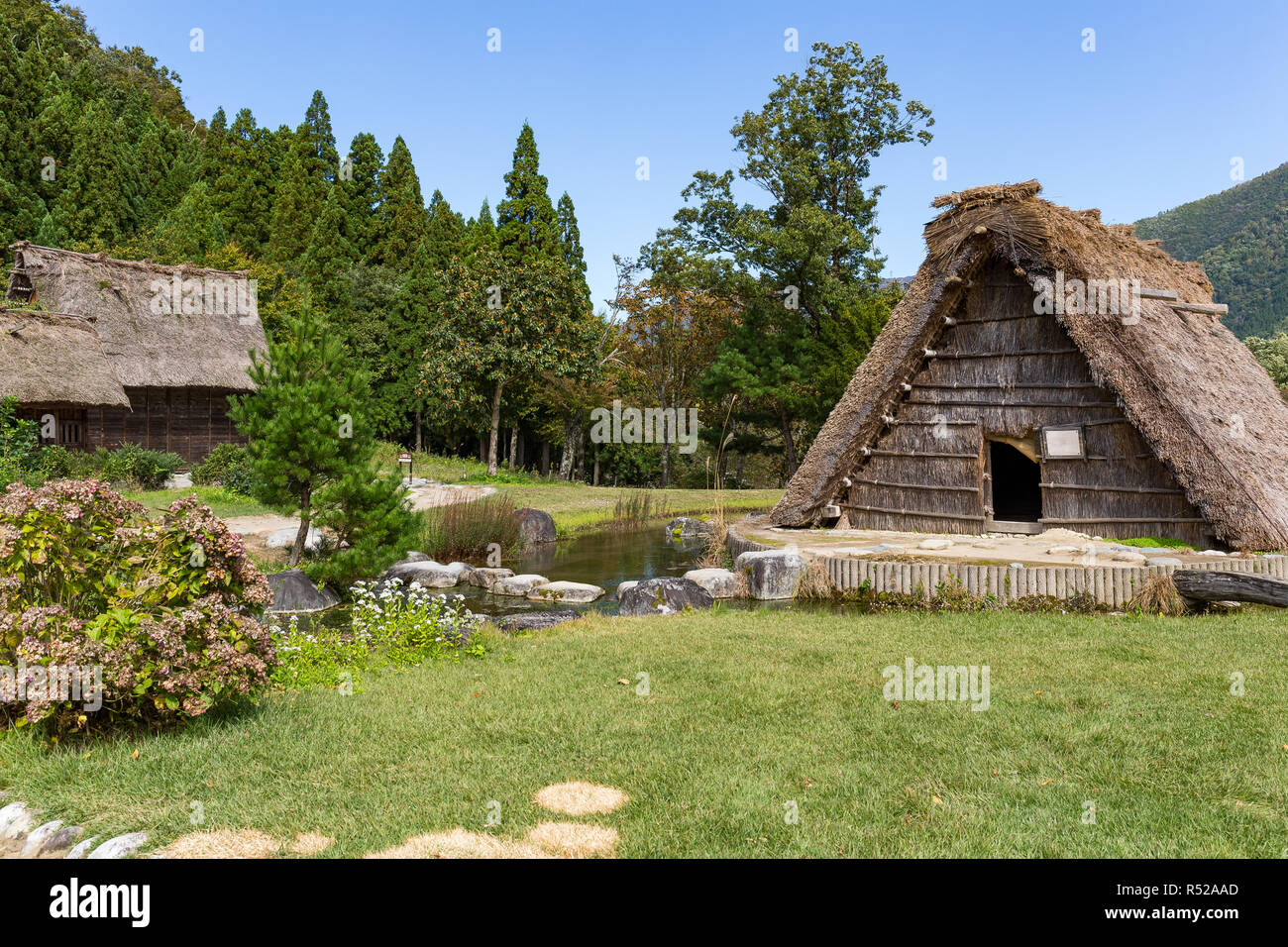 Traditional Japanese Gassho style house Stock Photo - Alamy