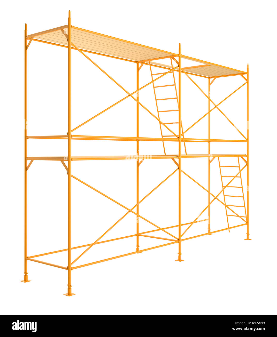 Scaffold isolated on white background Stock Photo - Alamy
