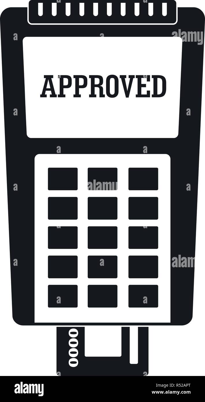 Approved credit card payment icon. Simple illustration of approved ...