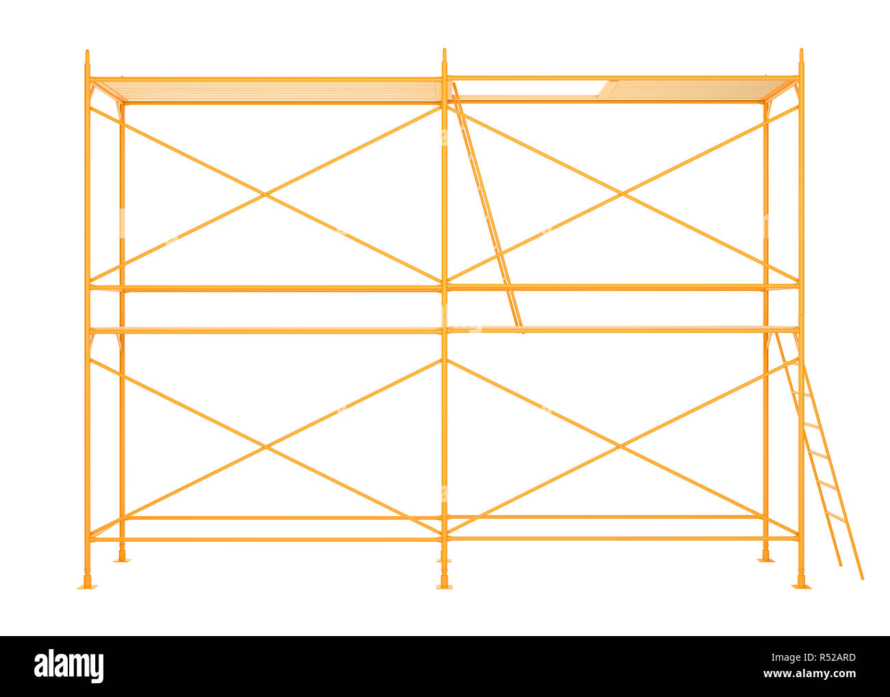 Scaffold isolated on white background Stock Photo - Alamy