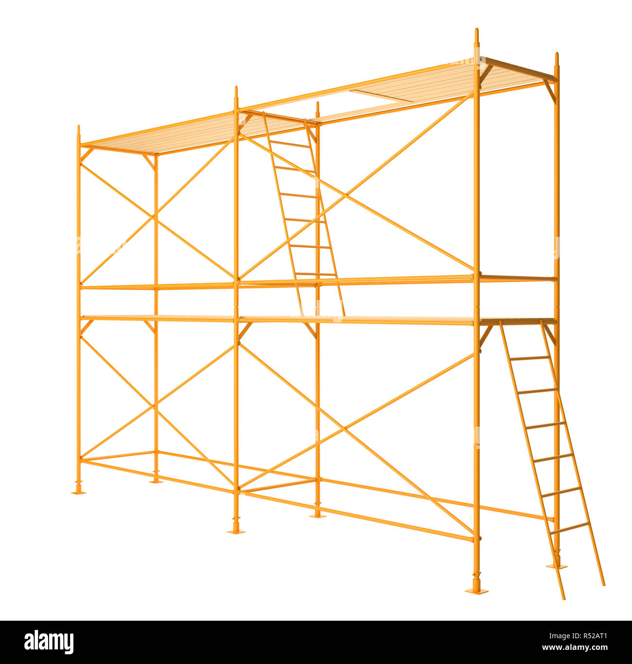 Scaffold isolated on white background Stock Photo - Alamy