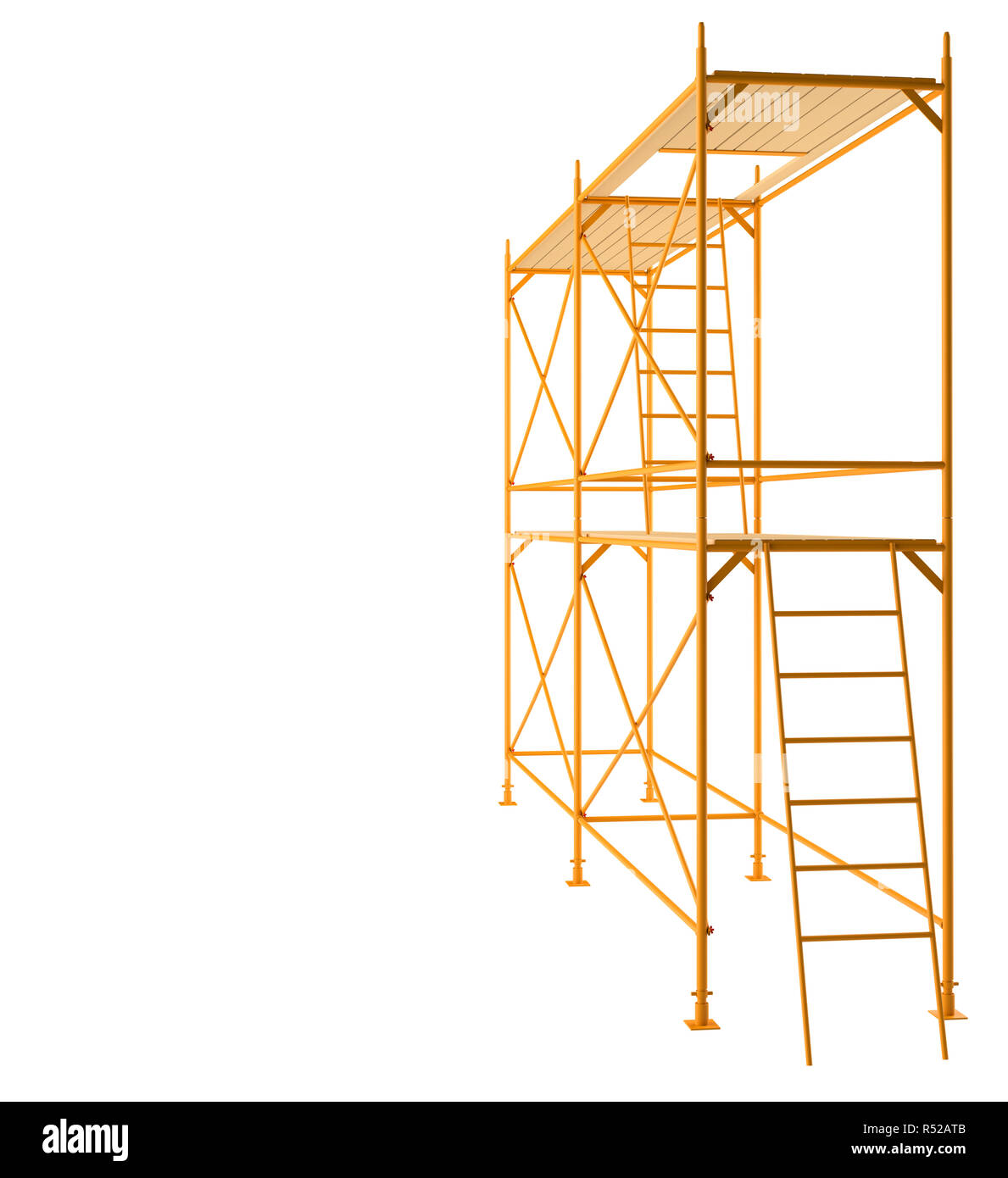 Scaffold isolated on white background Stock Photo - Alamy