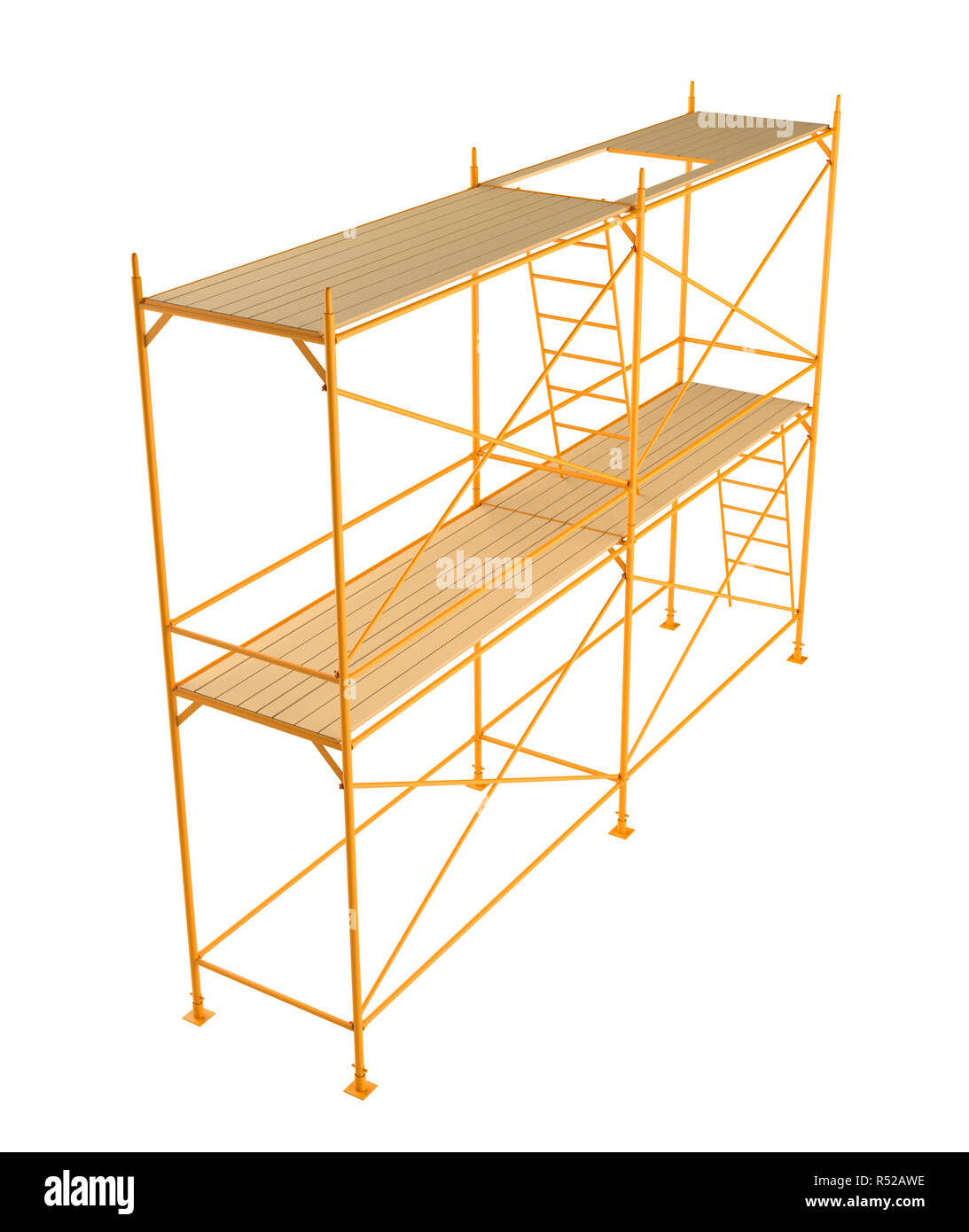 Scaffold isolated on white background Stock Photo - Alamy