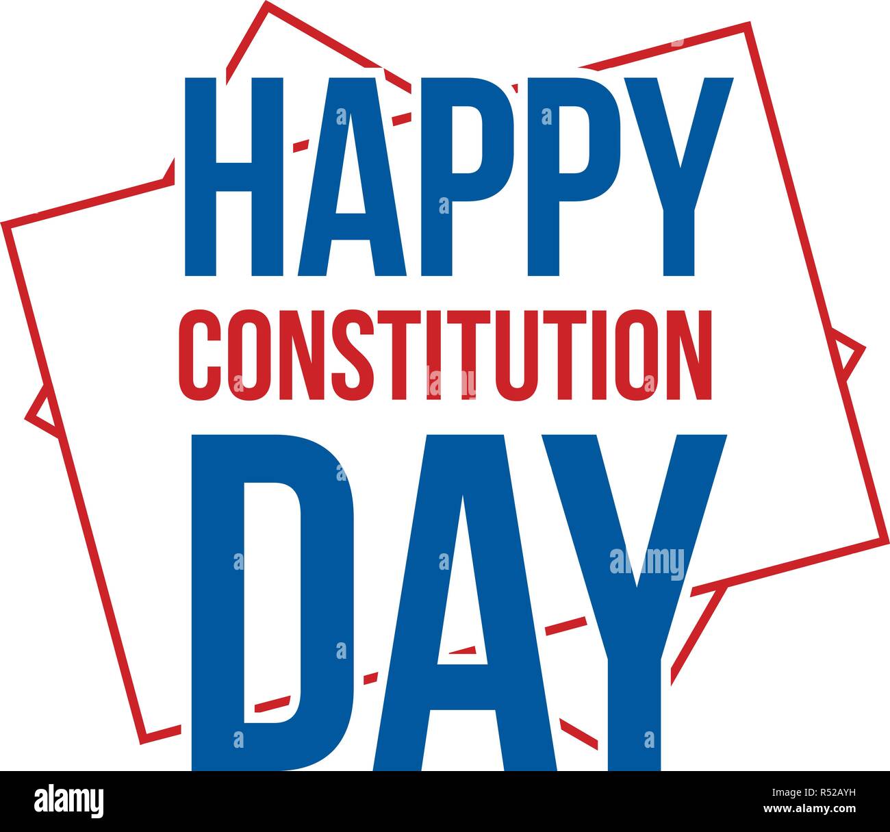American constitution day logo icon. Flat illustration of american ...