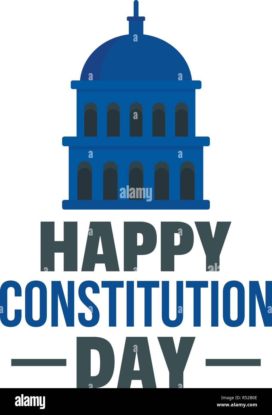 Happy american constitution day logo icon. Flat illustration of happy ...