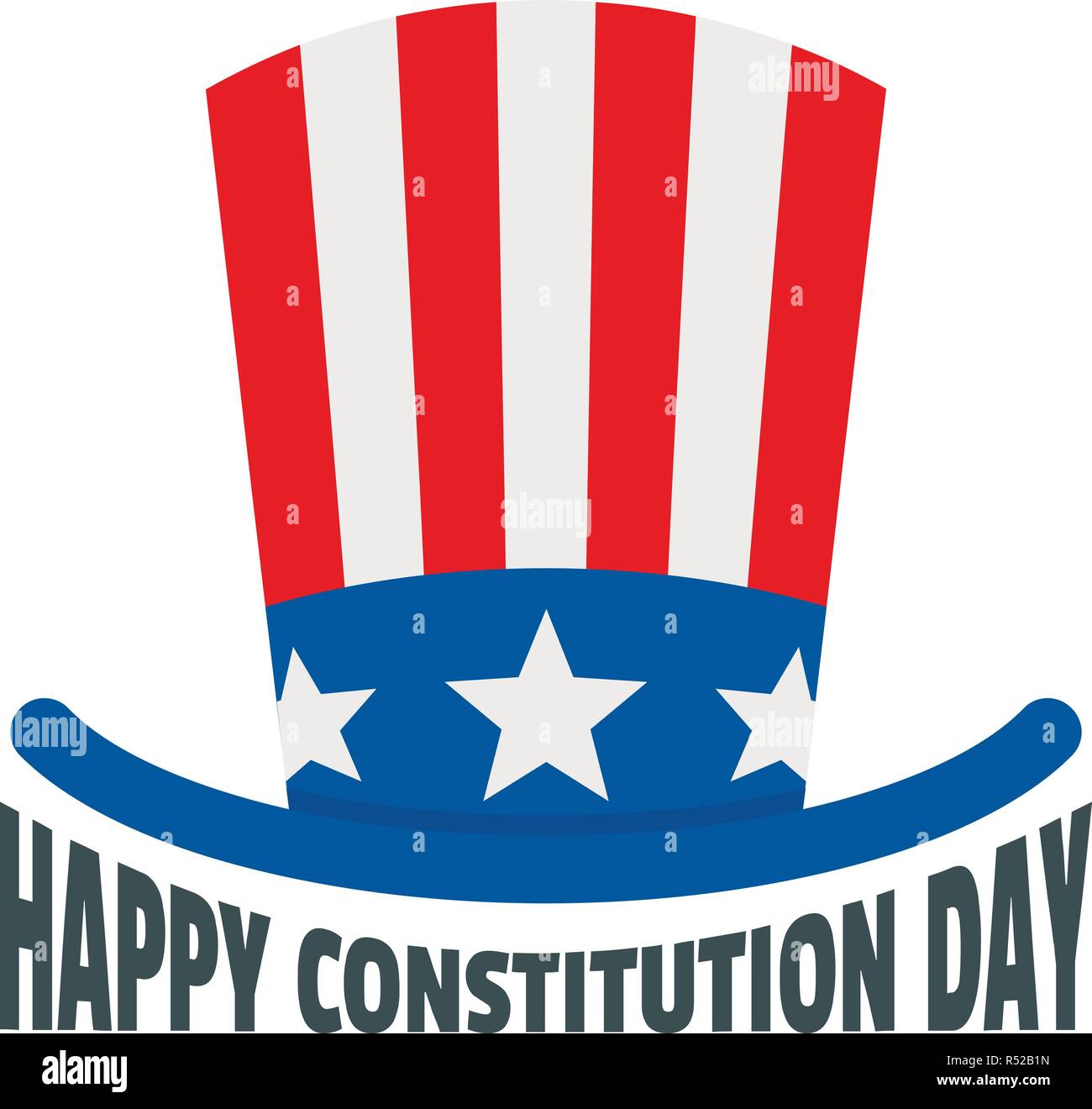 Usa hat constitution day logo icon. Flat illustration of usa hat ...