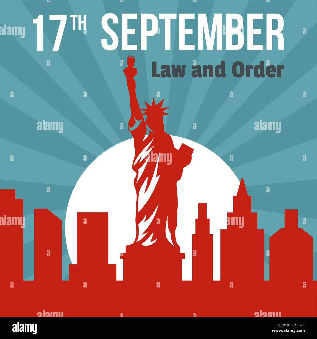 Law and order 17 september background. Flat illustration of law and ...