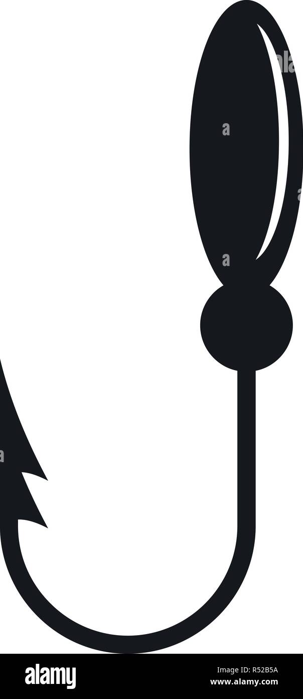 Small fish hook icon. Simple illustration of small fish hook vector ...