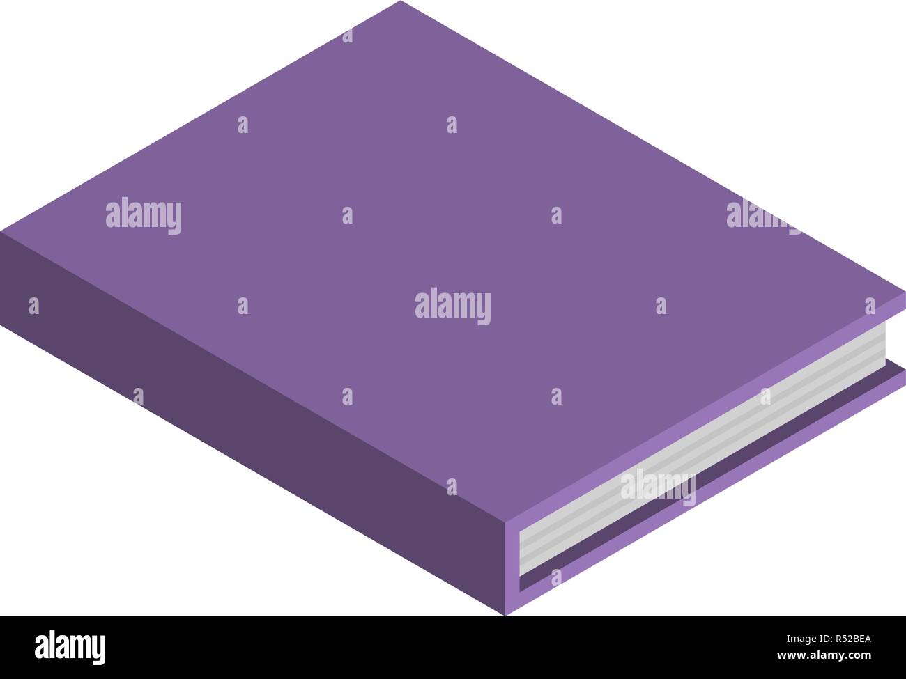 Violet school kid book icon. Isometric of violet school kid book vector ...