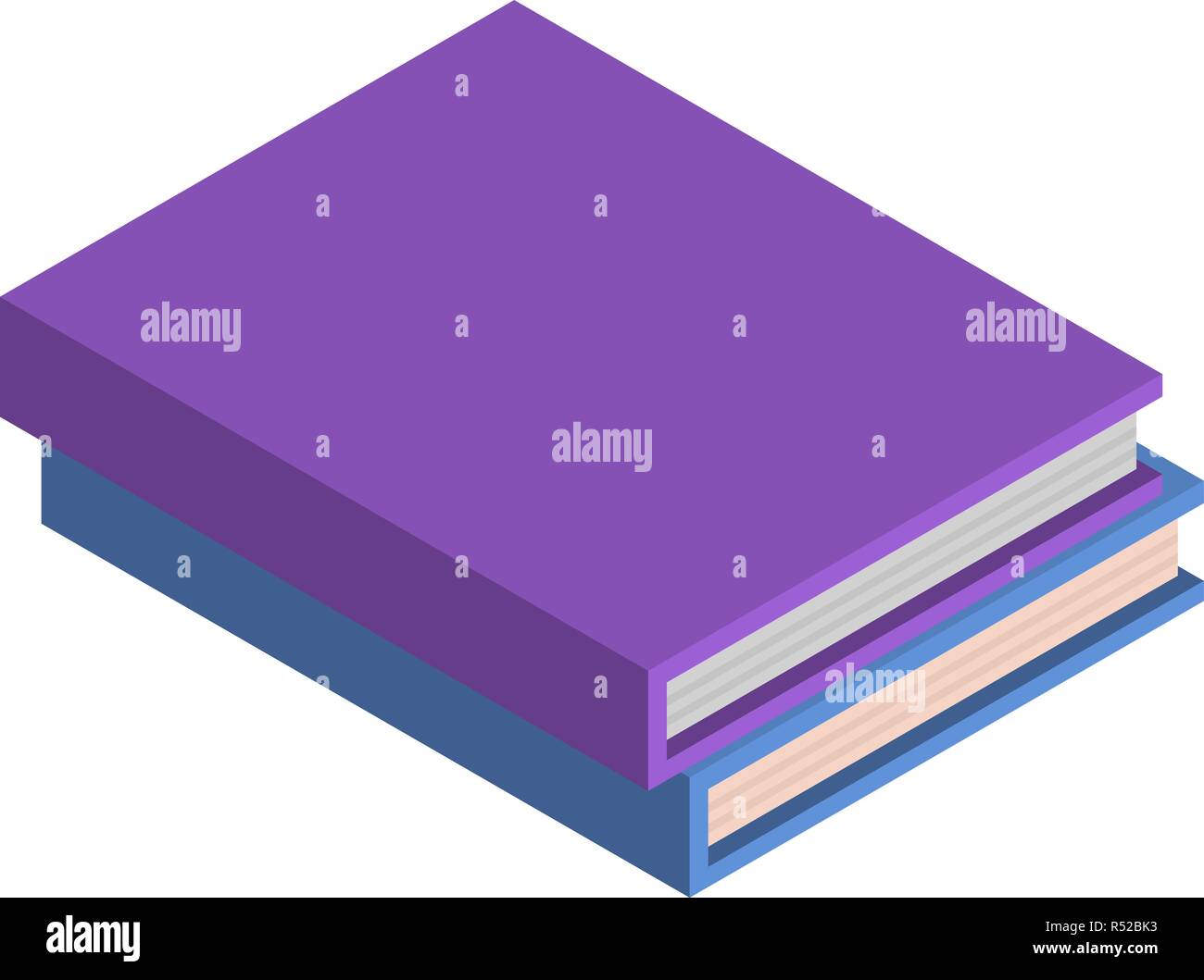 Stack of school book icon. Isometric of stack of school book vector ...