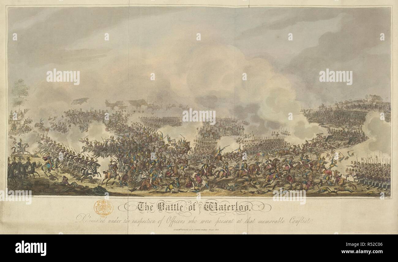 The Battle of Waterloo. Delineated under the inspection of officers who ...