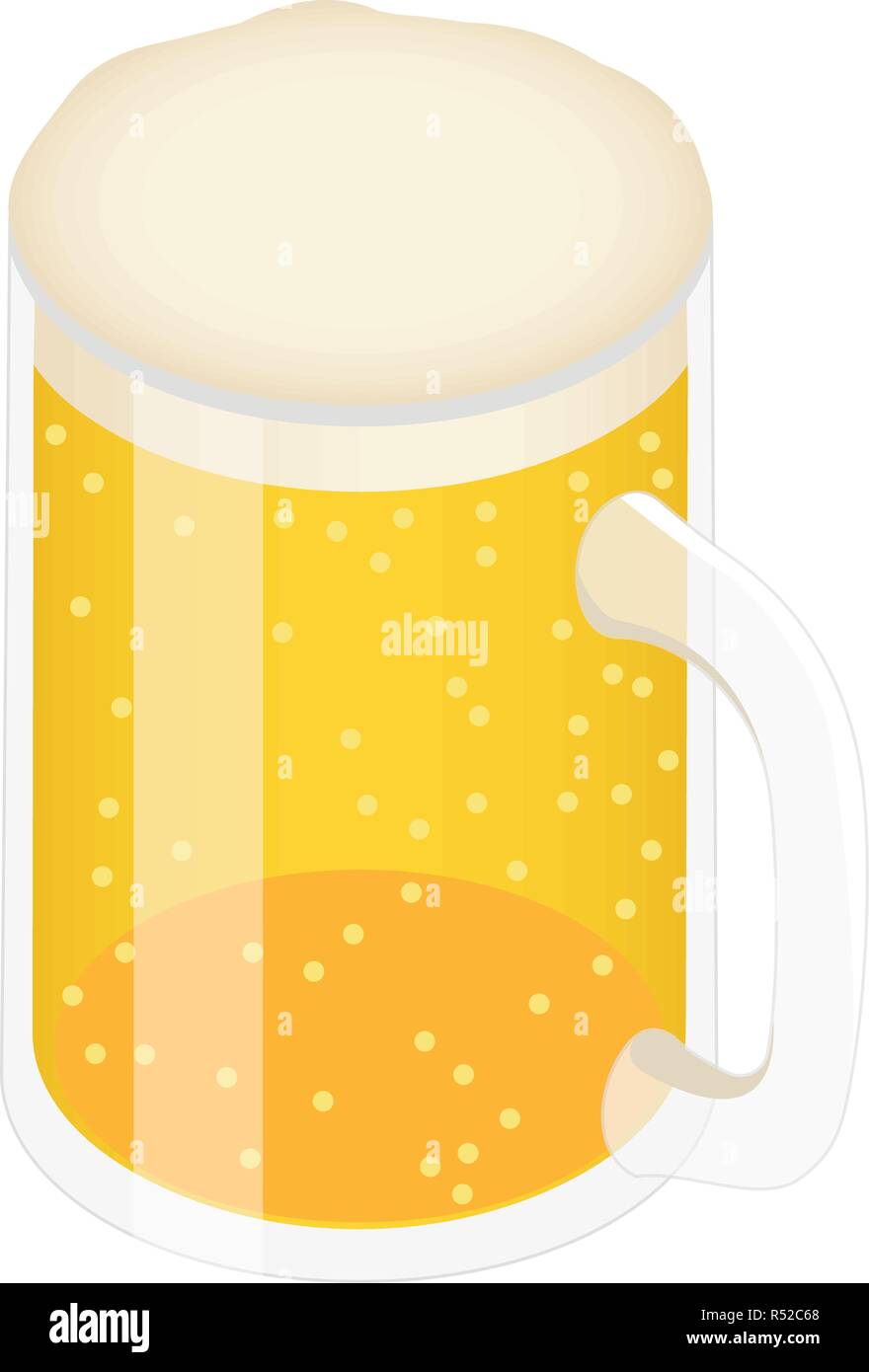 Beer mug icon. Isometric of beer mug vector icon for web design ...