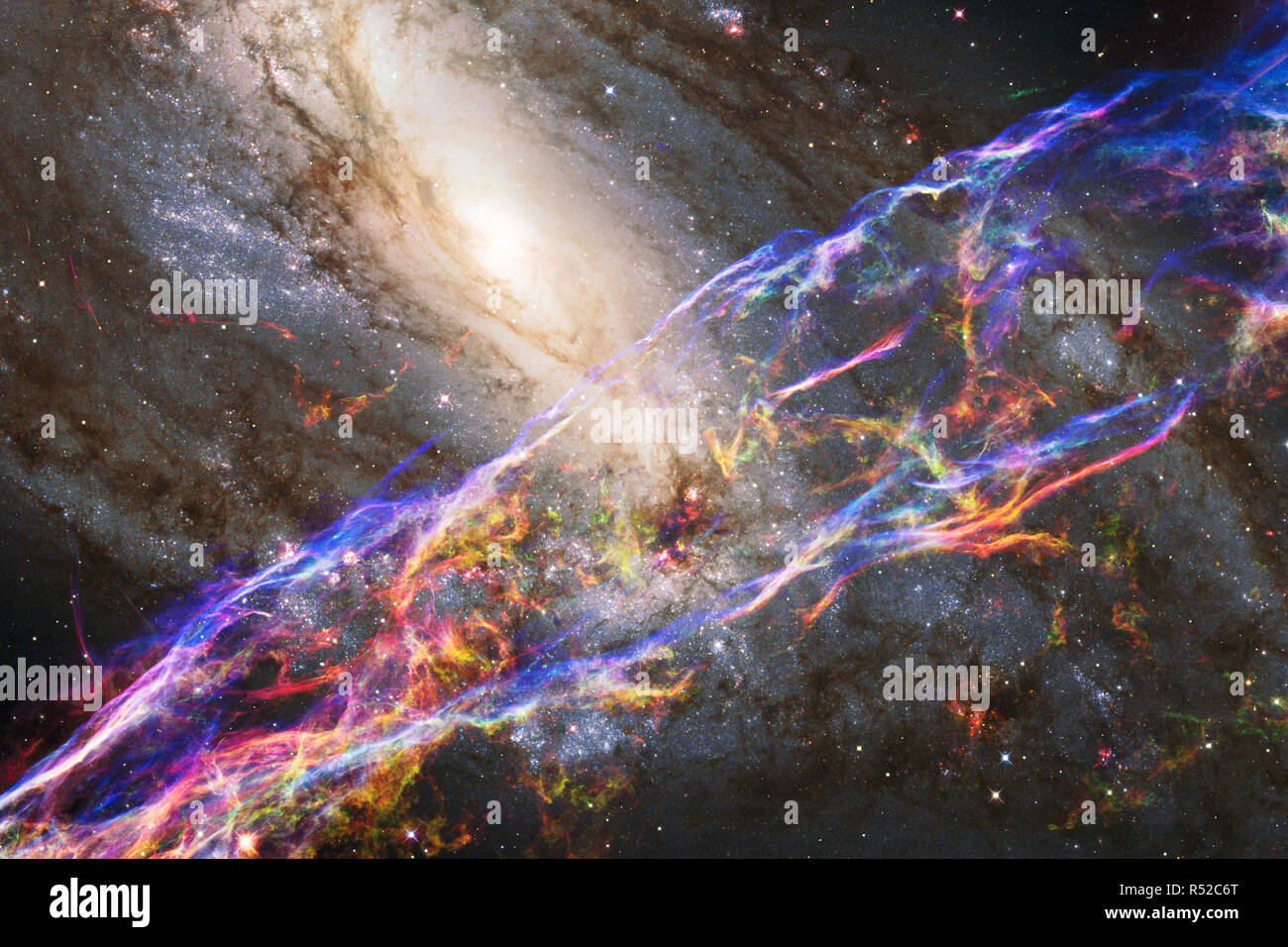 Landscape of star clusters. Beautiful image of space. Cosmos art ...