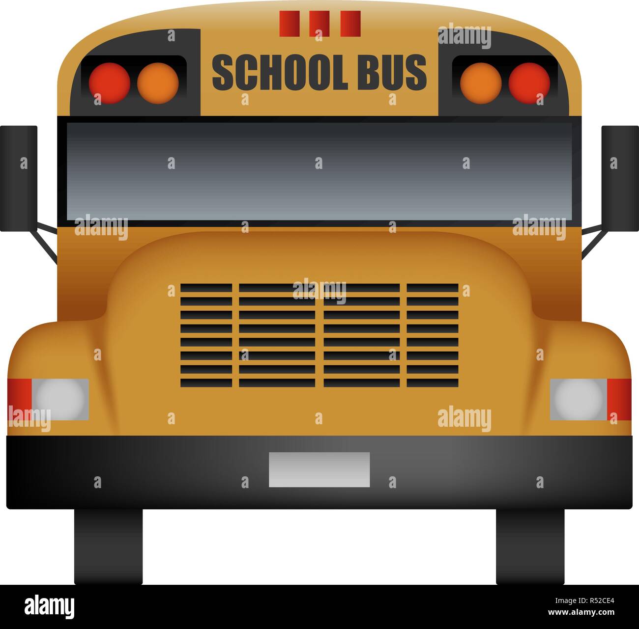 Front School Bus Vector