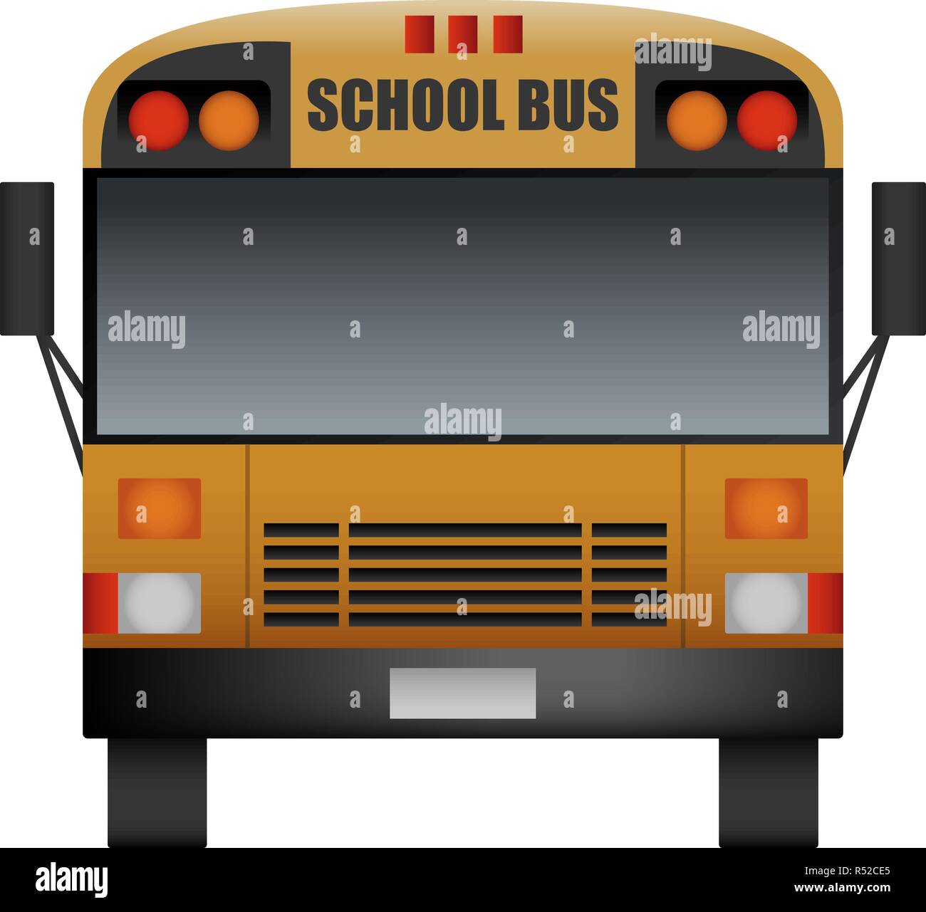 Front School Bus Vector