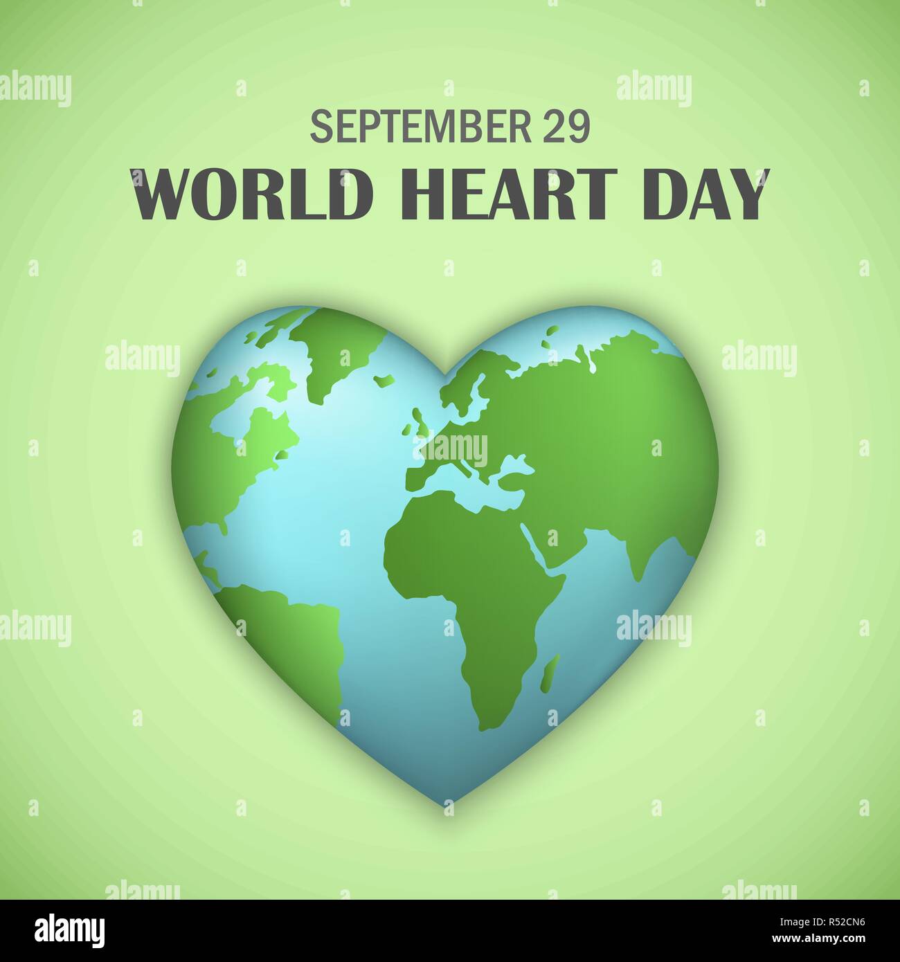 September world heart day concept background. Realistic illustration of ...