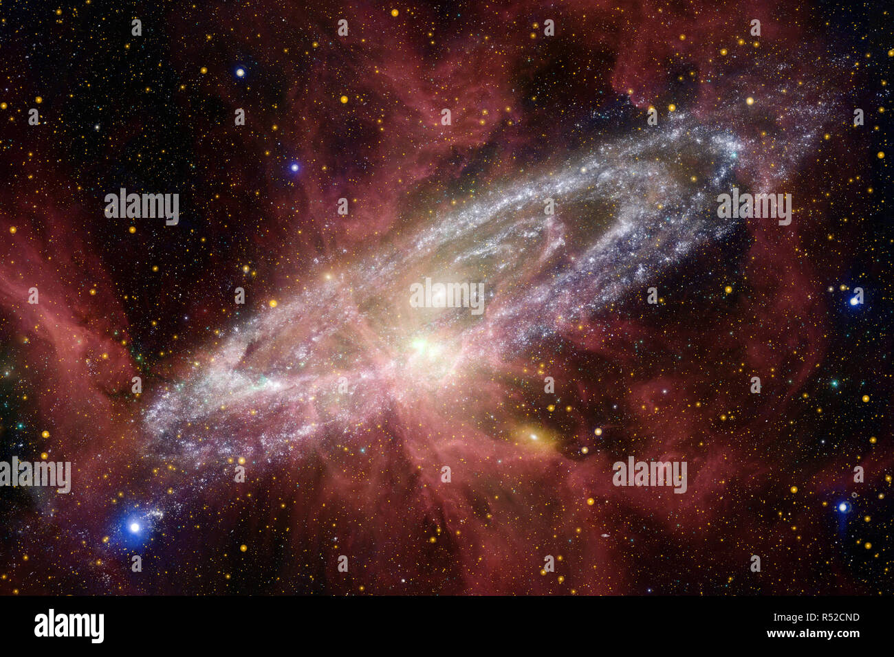 Galaxy, starfield, nebulae, cluster of stars in deep space. Science ...