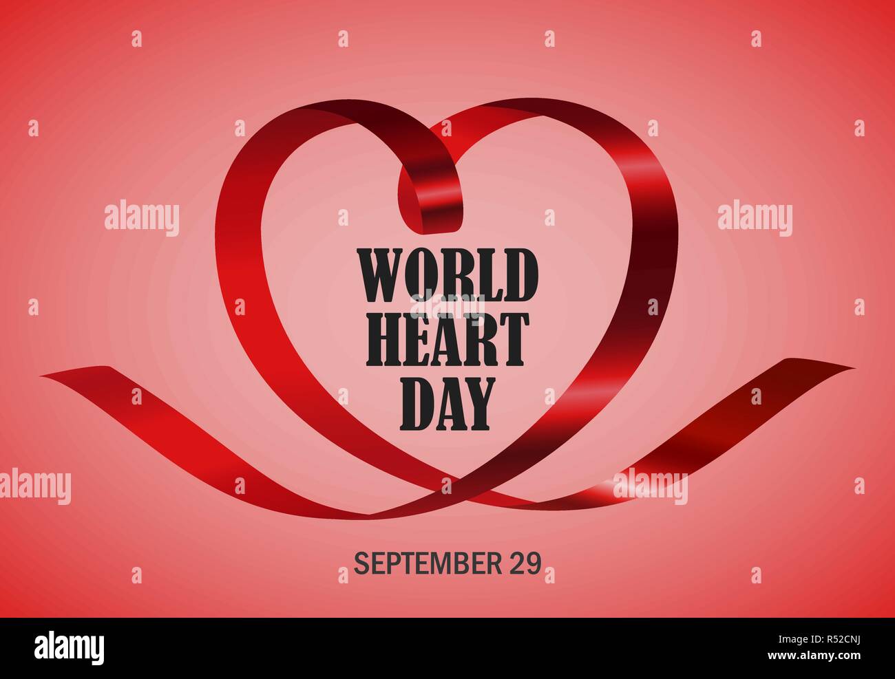 World heart day red concept background. Realistic illustration of world ...