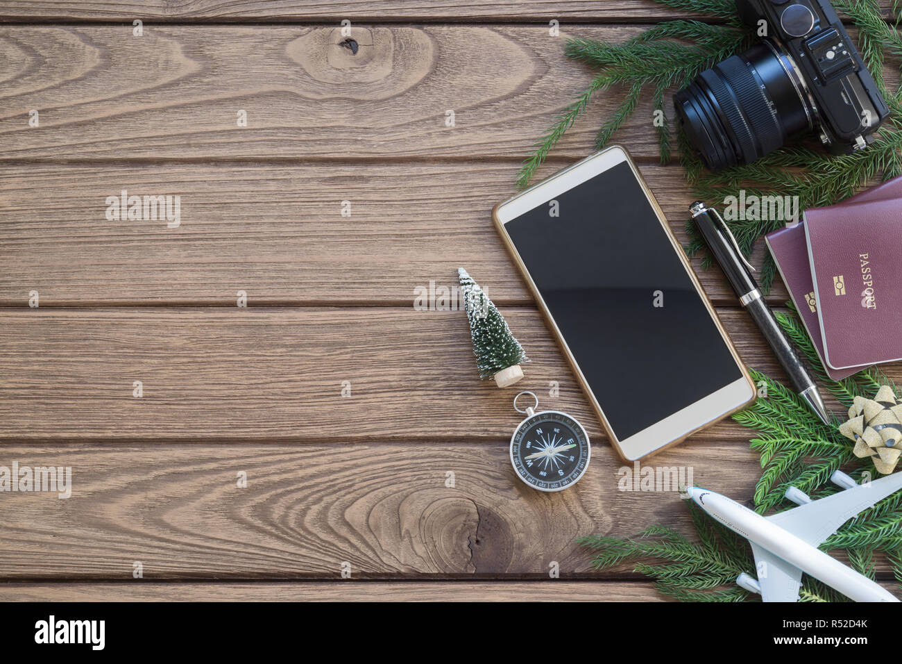 Merry Christmas and Happy new years travel concept background for ...