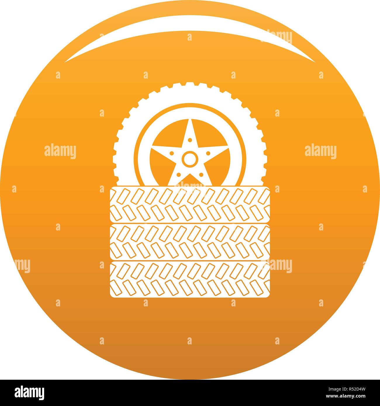 Tire leap icon. Simple illustration of tire leap vector icon for any ...