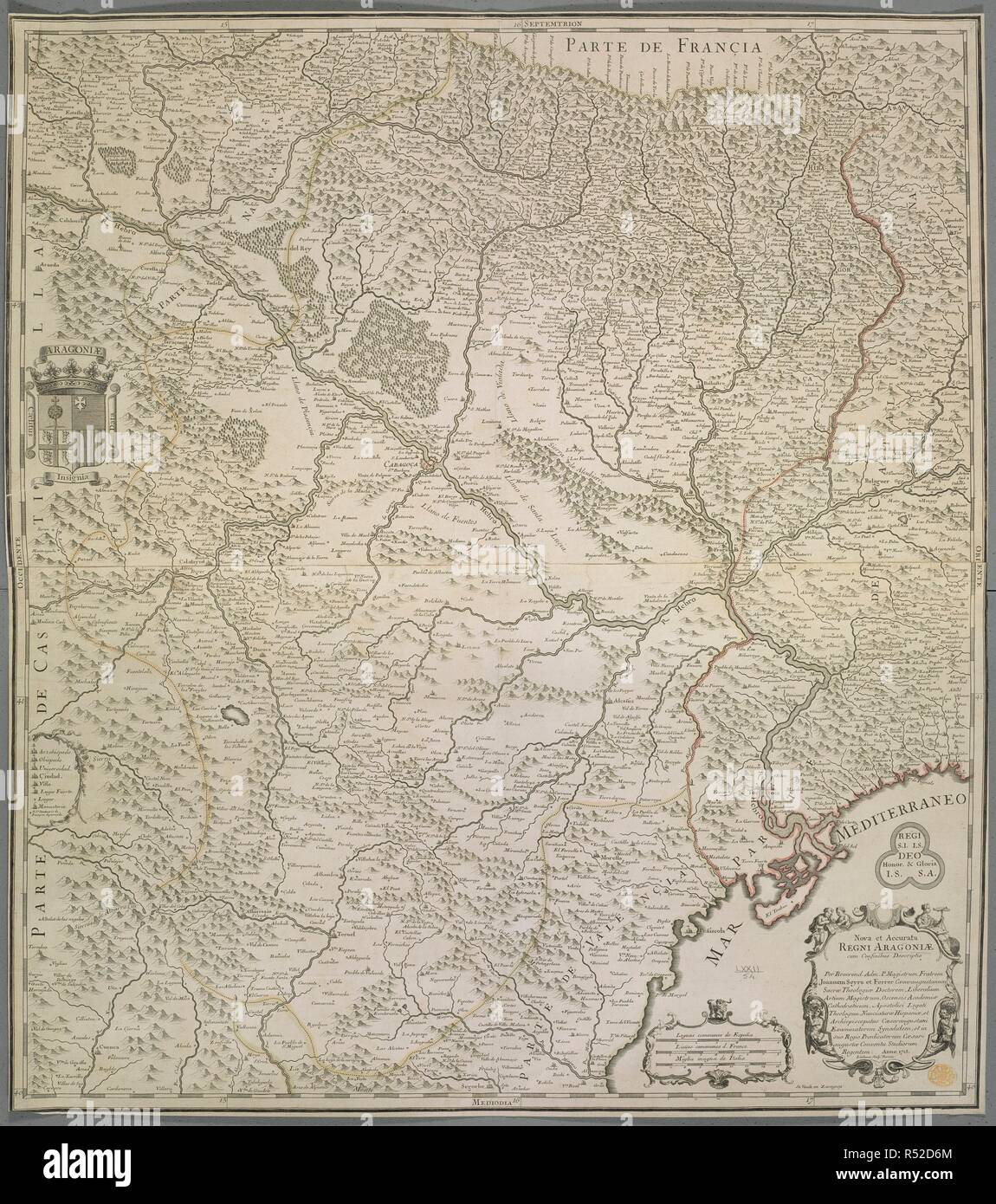 A map of the kingdom of Aragon which includes administrative ...