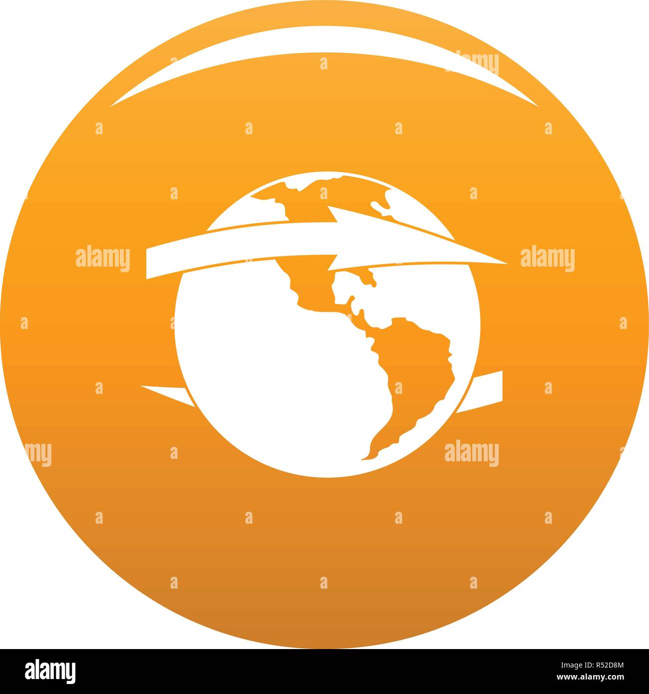 Wind on earth icon. Simple illustration of wind on earth vector icon ...