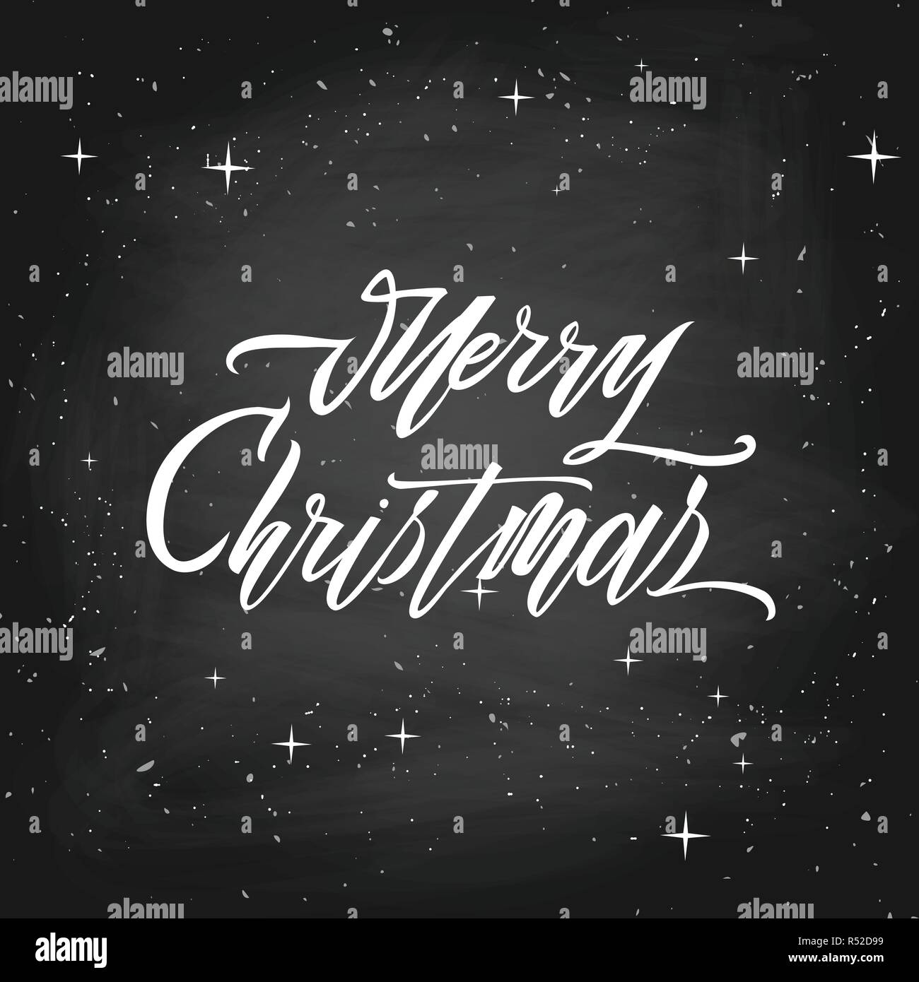 Merry christmas text vector on white background. Lettering for ...