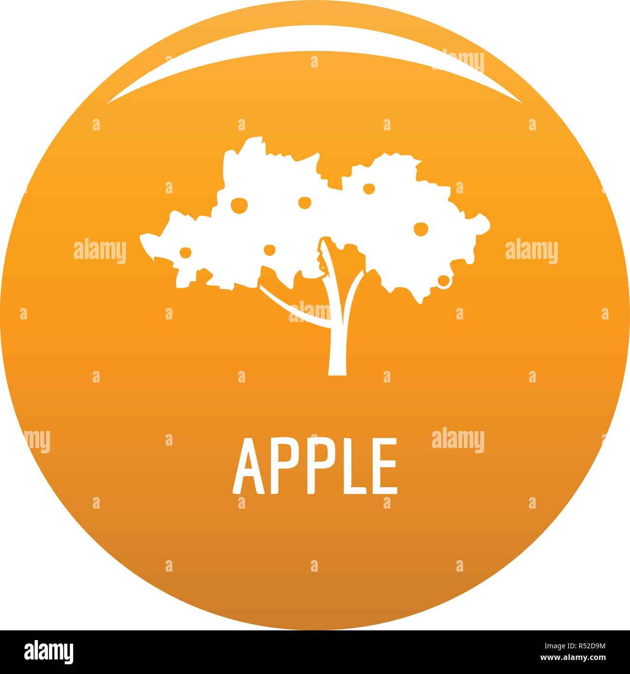 Apple tree icon. Simple illustration of apple tree vector icon for any ...