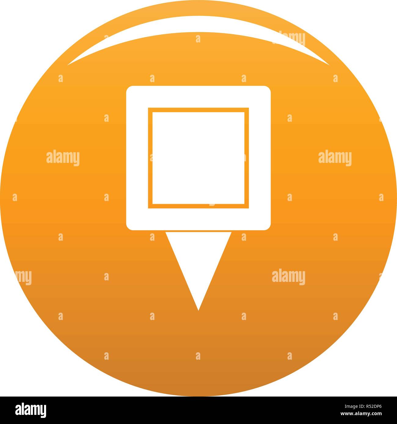 Square pin icon. Simple illustration of square pin vector icon for any ...