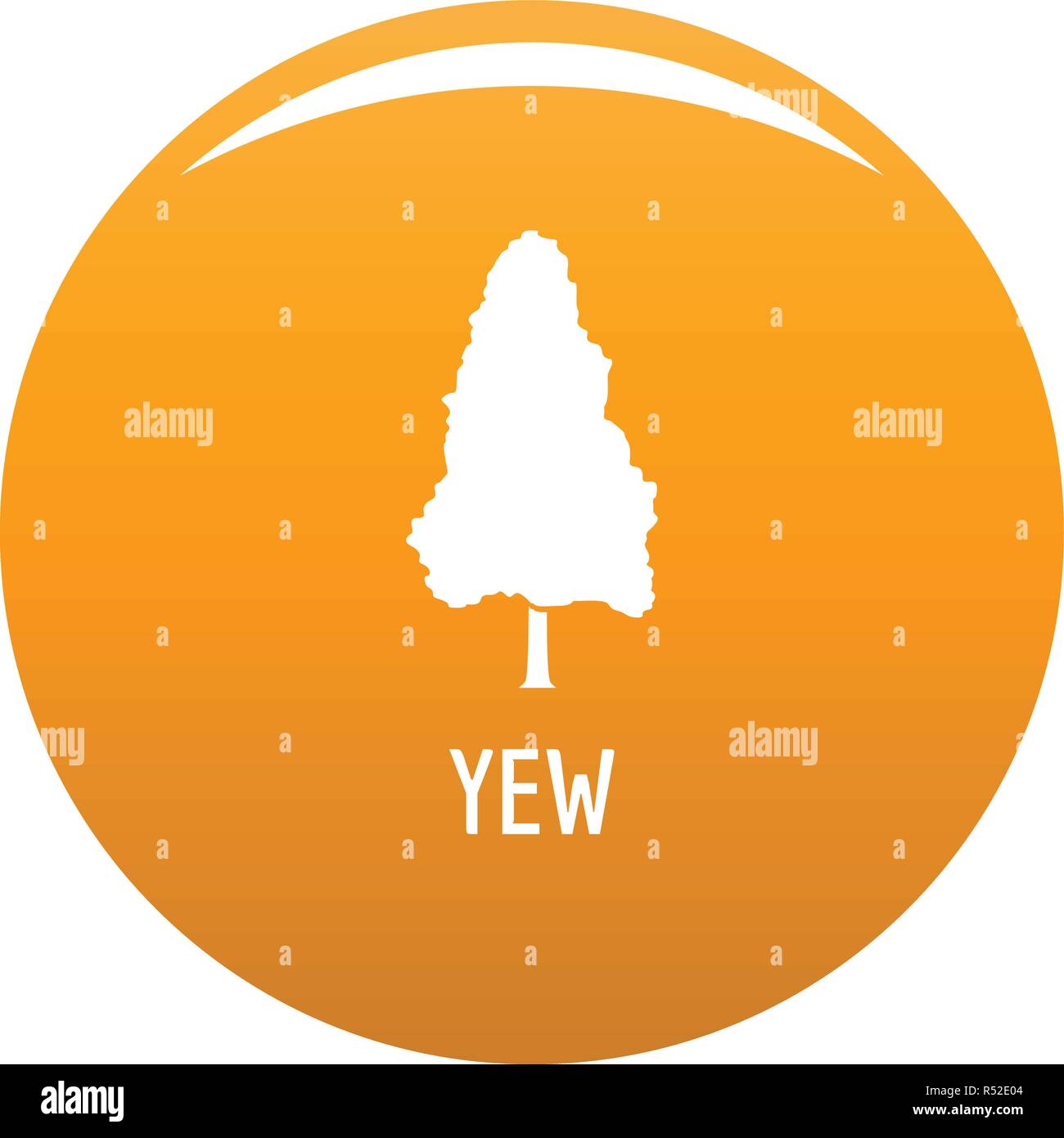 Yew tree icon. Simple illustration of yew tree vector icon for any ...