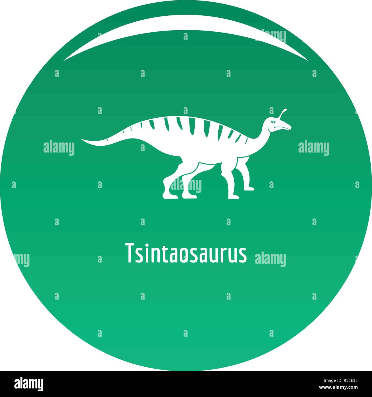 Tsintaosaurus icon. Simple illustration of tsintaosaurus vector icon ...