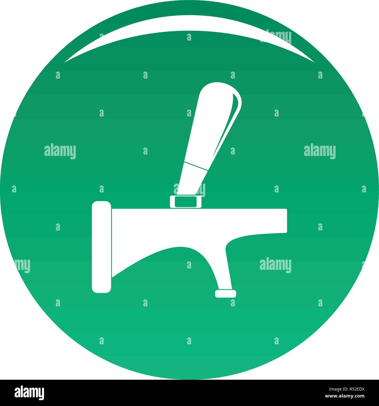 Tap icon. Simple illustration of tap vector icon for any design green ...