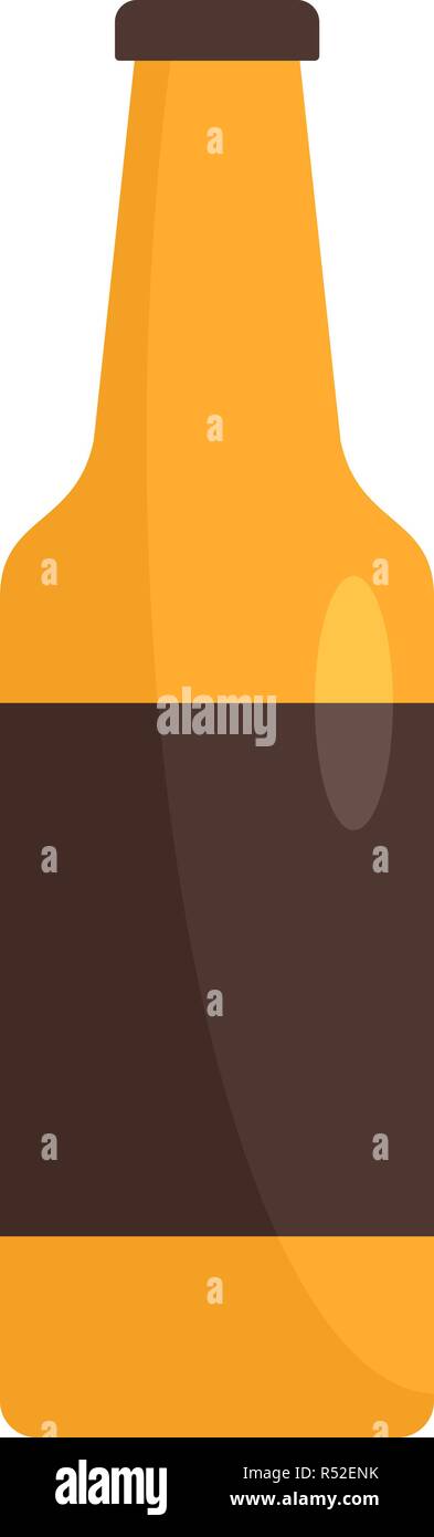 Bottle of german beer icon. Flat illustration of bottle of german beer ...