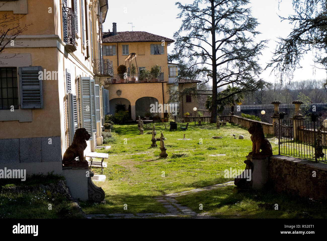 Italy, Lombardy, Cassano D'adda, Villa Brambilla Stock Photo - Alamy